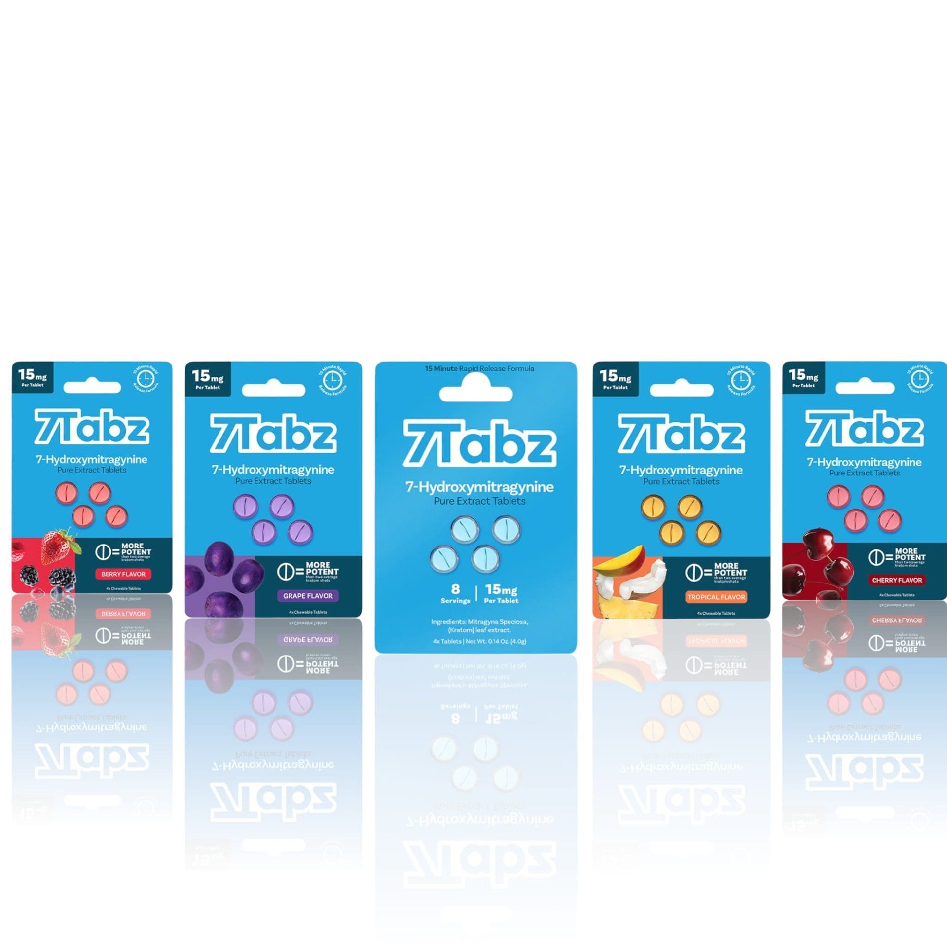 7 Tabz | 7 Hydroxymitragynine Pure Extract Tablets | 4 Count - 15mg Each - Buy Kratom & 7OH ...