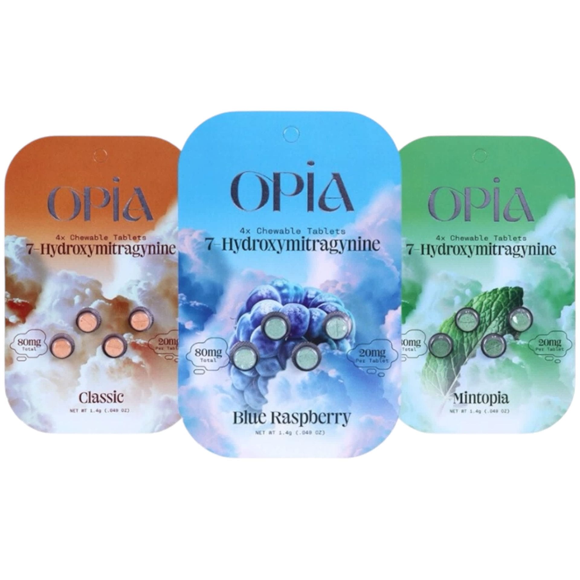 OPiA | 7 Hydroxy Chewable Tablets | 4ct - 20MG - Buy Kratom & 7OH ...
